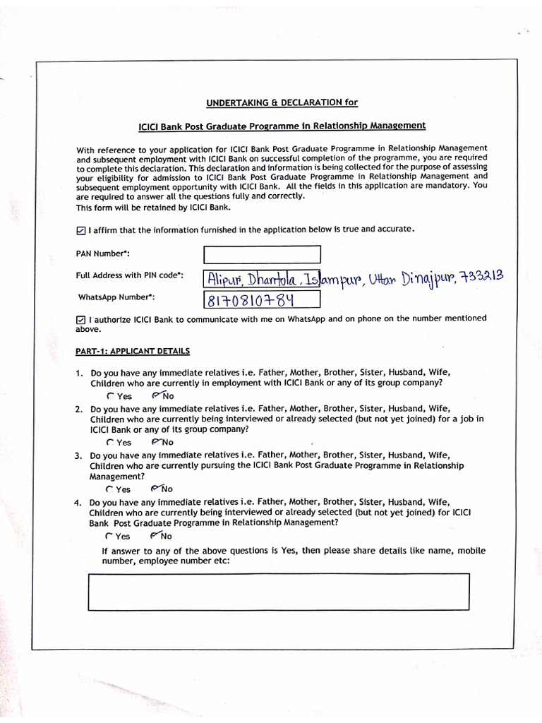 Undertaking_Declaration | PDF