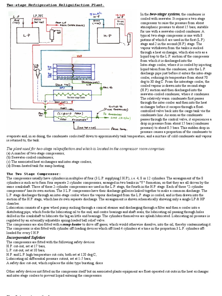Two-Stage LPG Reliquefaction Plant Overview | PDF | Heat Exchanger | Valve