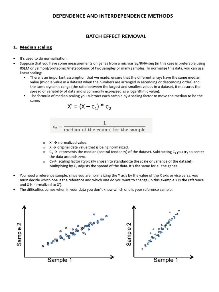 Batch effect removal | PDF | Median | Principal Component Analysis