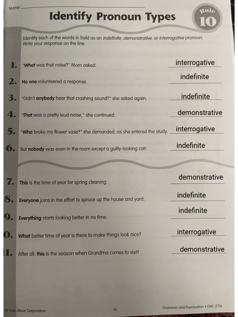 Ashley Rider - Identify Pronoun Types | PDF