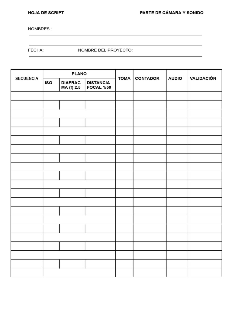 Hoja de Script | PDF