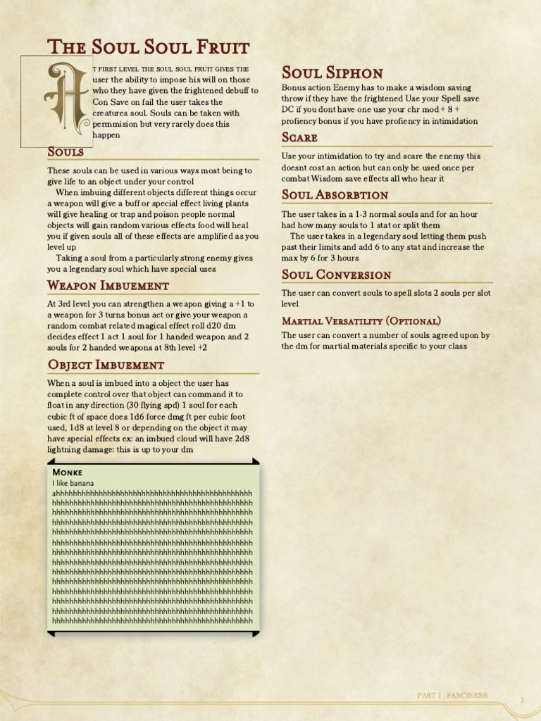 The Soul Soul Fruit - The Homebrewery | PDF