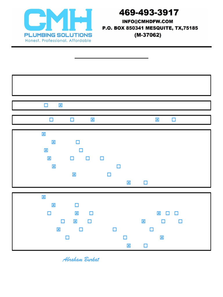 Hydrostatic Test Form | PDF