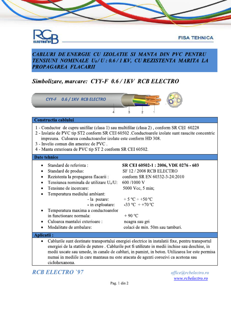 Fisa_tehnica_cablu_electric_CYY-F | PDF