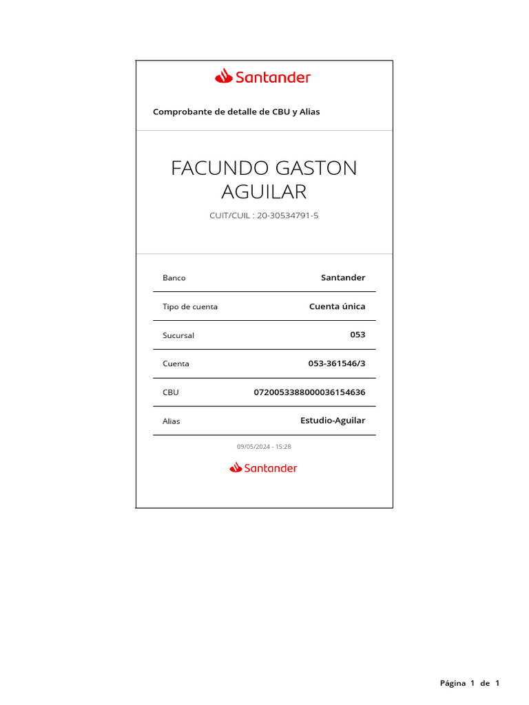 CBU Facundo Aguilar | PDF