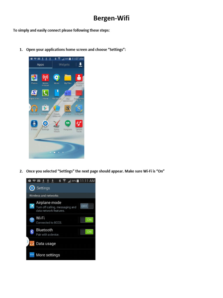 Android Bergen WiFi | PDF