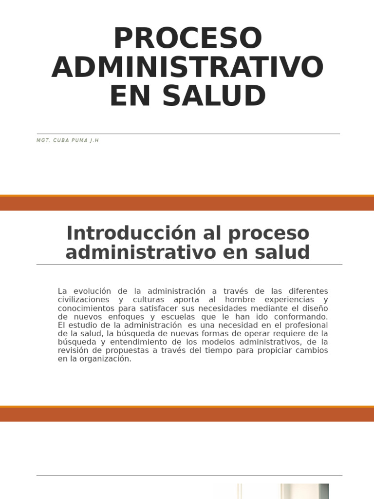 Proceso Administrativo en Salud | PDF | Planificación | Calidad (comercial)