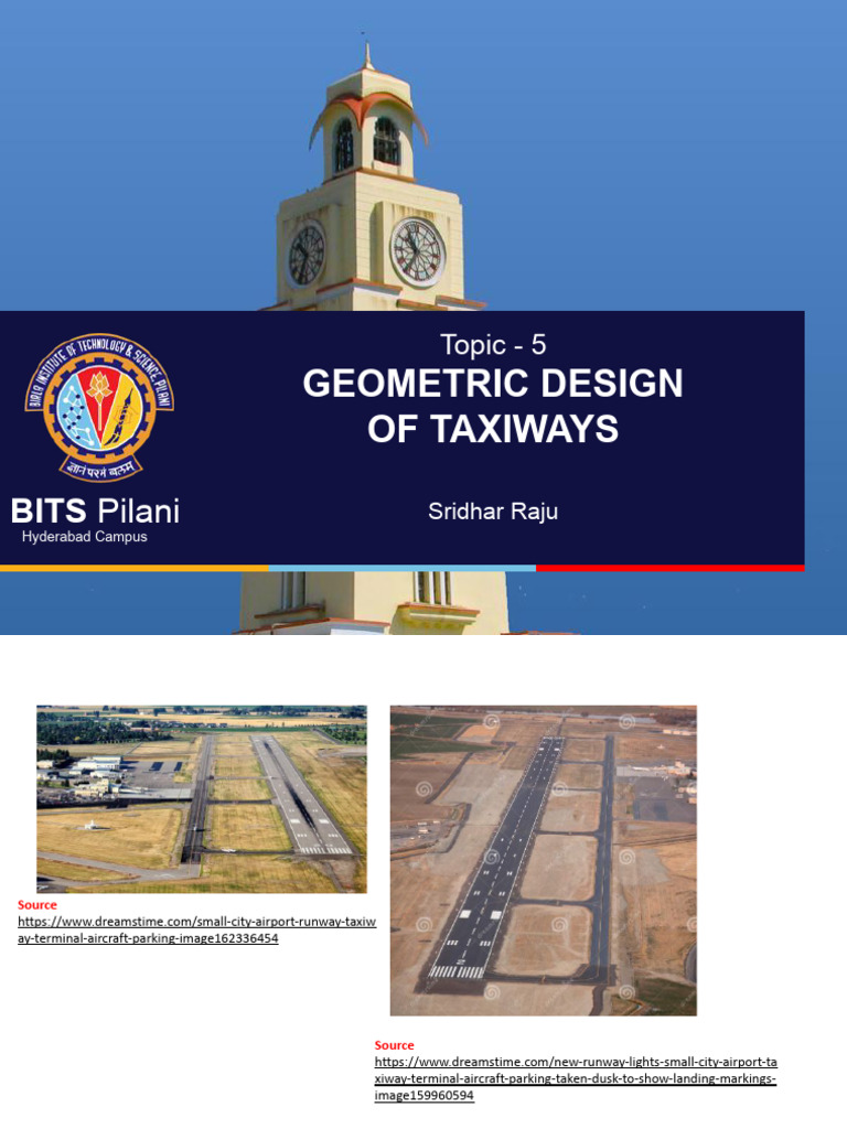 Topic 7 - Taxiway Geometric Design | PDF | Runway | Airport