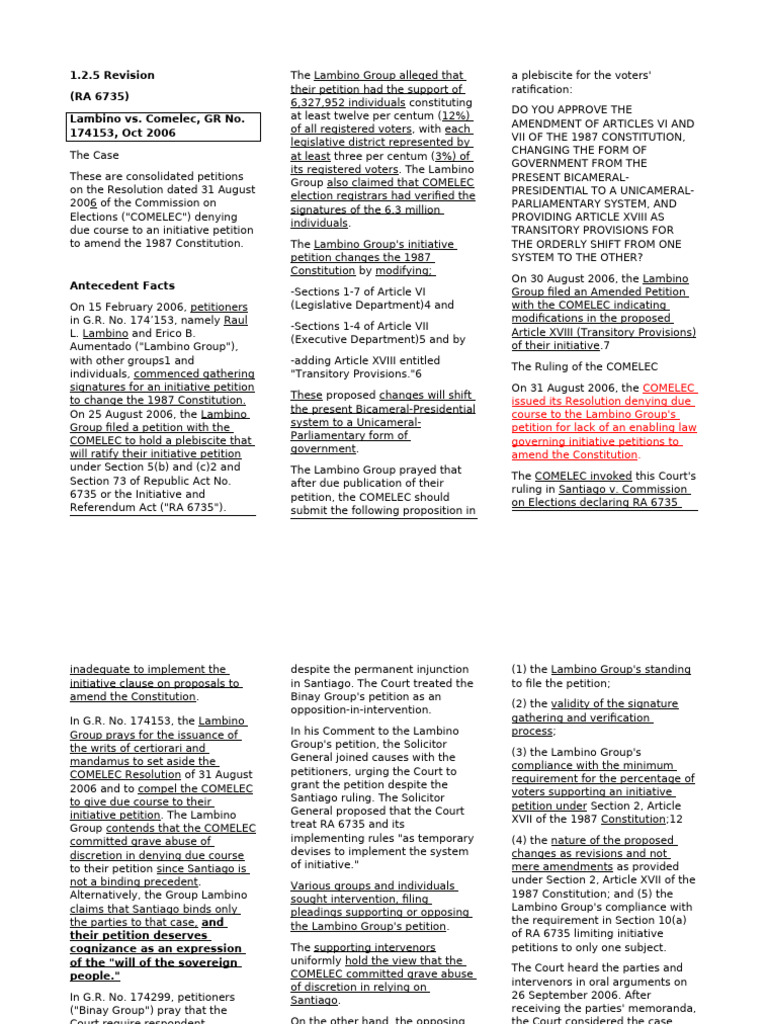 REVISION | PDF | Constitution | Constitutional Amendment
