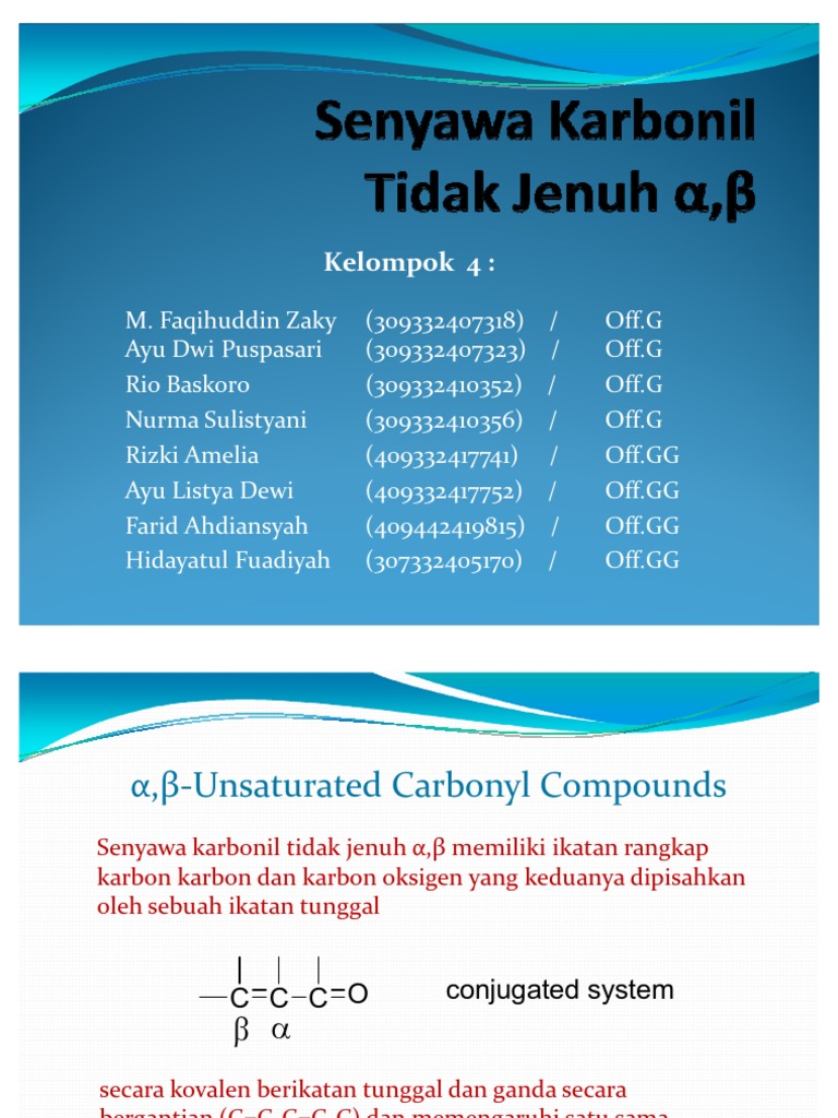 Senyawa Karbonil Tidak Jenuh α,β (fixed) | PDF