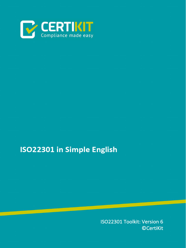 CERTIKIT ISO22301 in Simple English | PDF | Audit | Risk