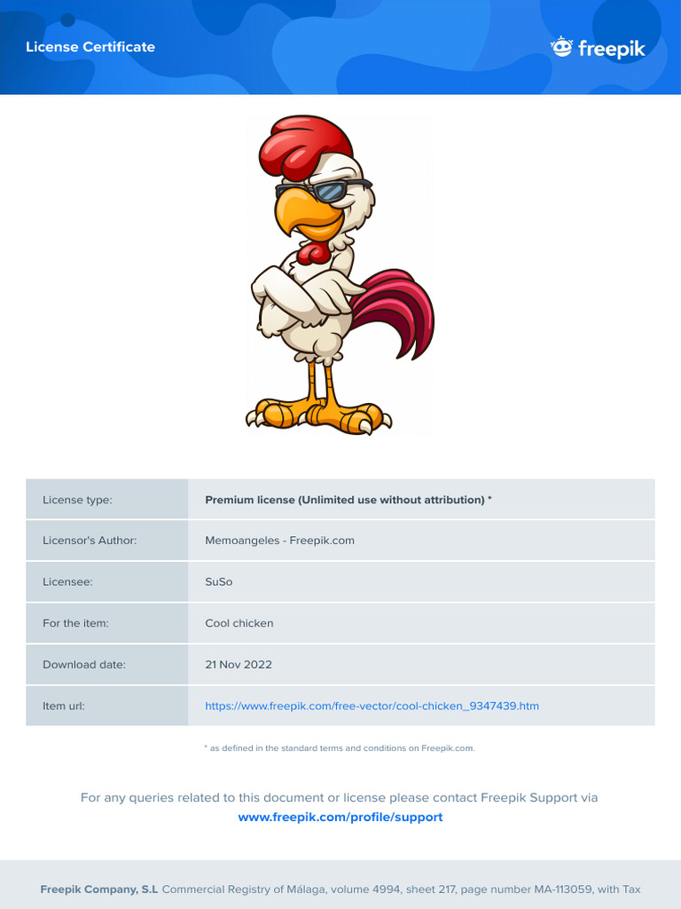 License Cool Chicken 9347439 | PDF