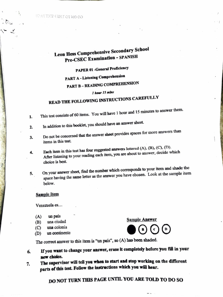 Spanish Paper 1 MayJune 2022 | PDF