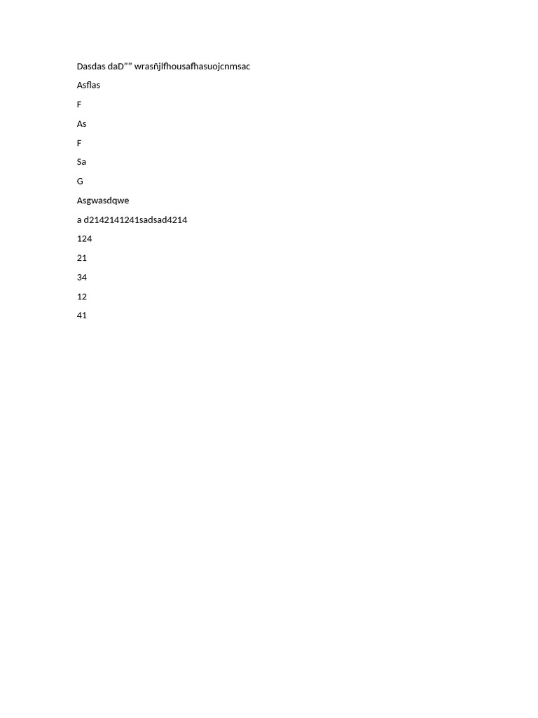 Dasdas Dad"" Wrasñjlfhousafhasuojcnmsac Asflas F As F Sa G Asgwasdqwe A D2142141241Sadsad4214 ...