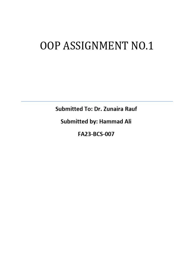 Oop Theory Assignment No1 Pdf Inheritance Object Oriented Programming Class Computer