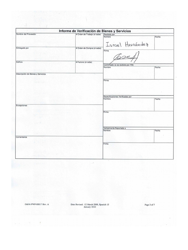 Hoja de Bienes y Servicios | PDF