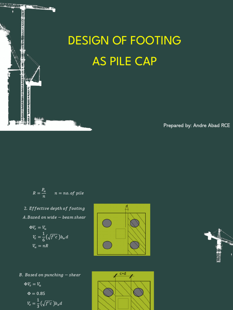 Design of Footing As Pile Cap | PDF | Structural Engineering | Civil ...