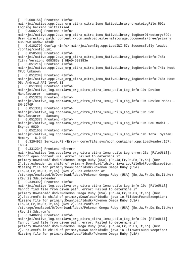 citra_log | PDF | System Software | Software