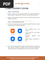 Link e Passo A Passo para Usar o Zoom | PDF