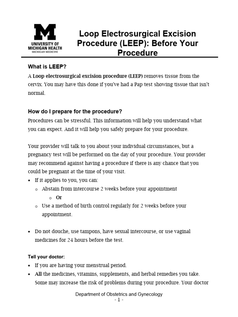 LEEP Process Manual | PDF | Vagina | Pregnancy