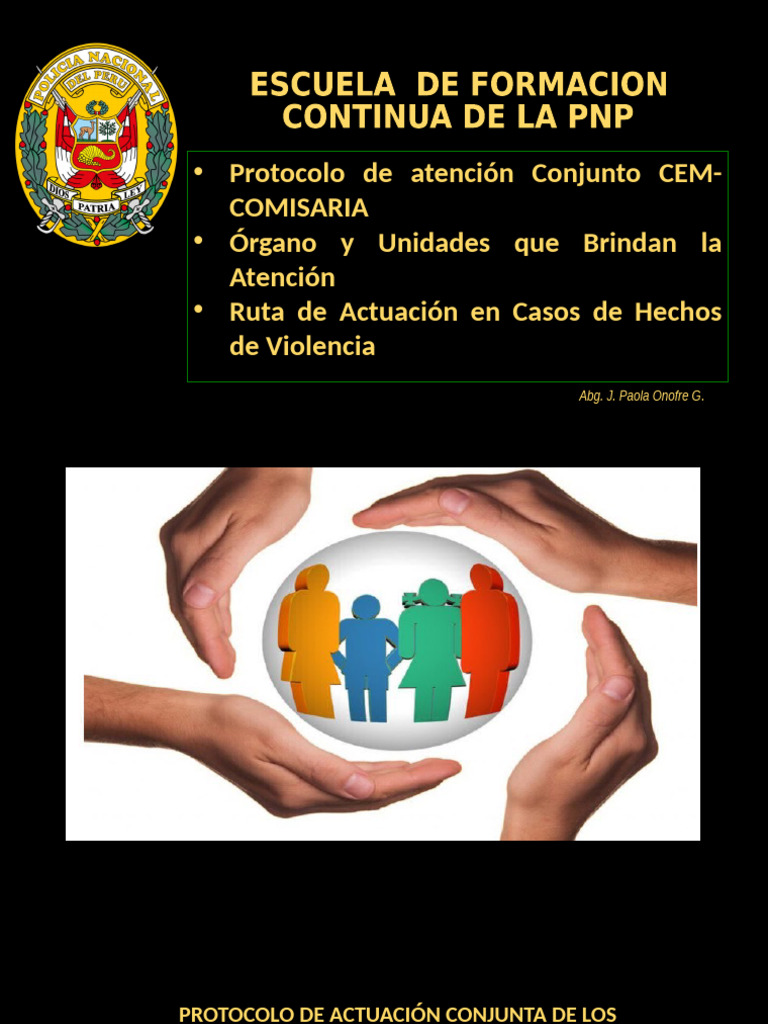 Protocolo de Atencion Cem Comisaria | PDF | La violencia contra las mujeres | Policía