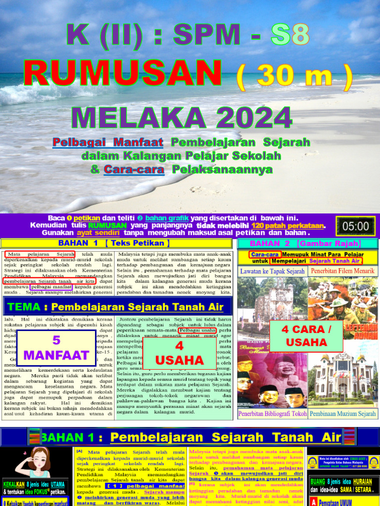 RUMUSAN - Manfaat Pembelajaran SEJARAH-2024 | PDF