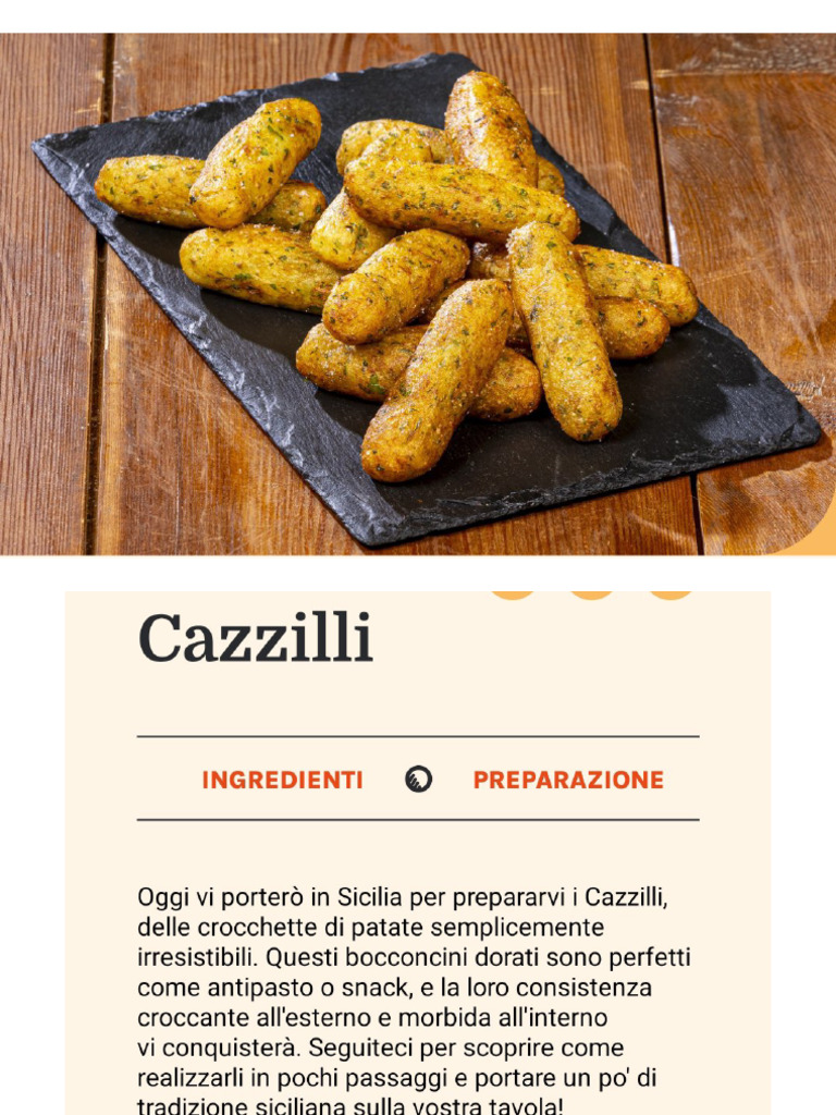 Ricetta Cazzilli Di Patate | PDF