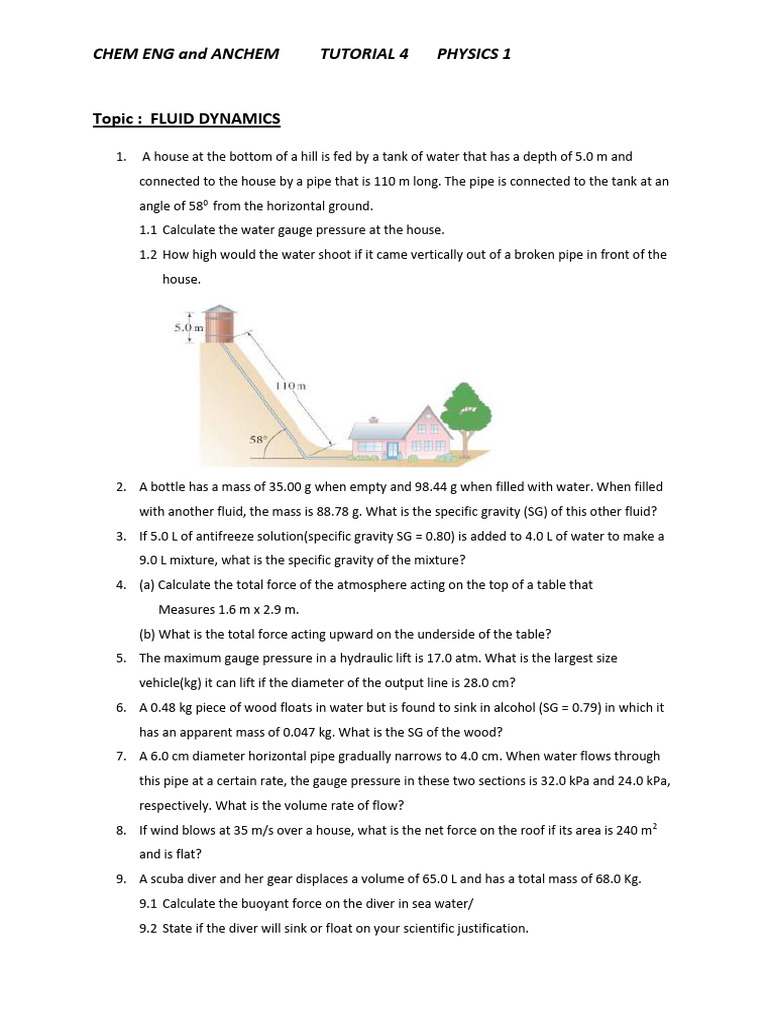 Chem Eng PHYS TUTS 4 | PDF