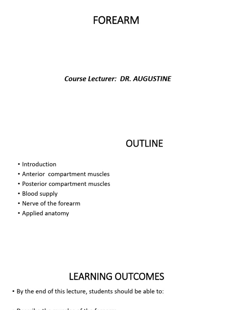 Gross Anatomy of Forearm-Bms 1.2 | PDF | Thumb | Elbow