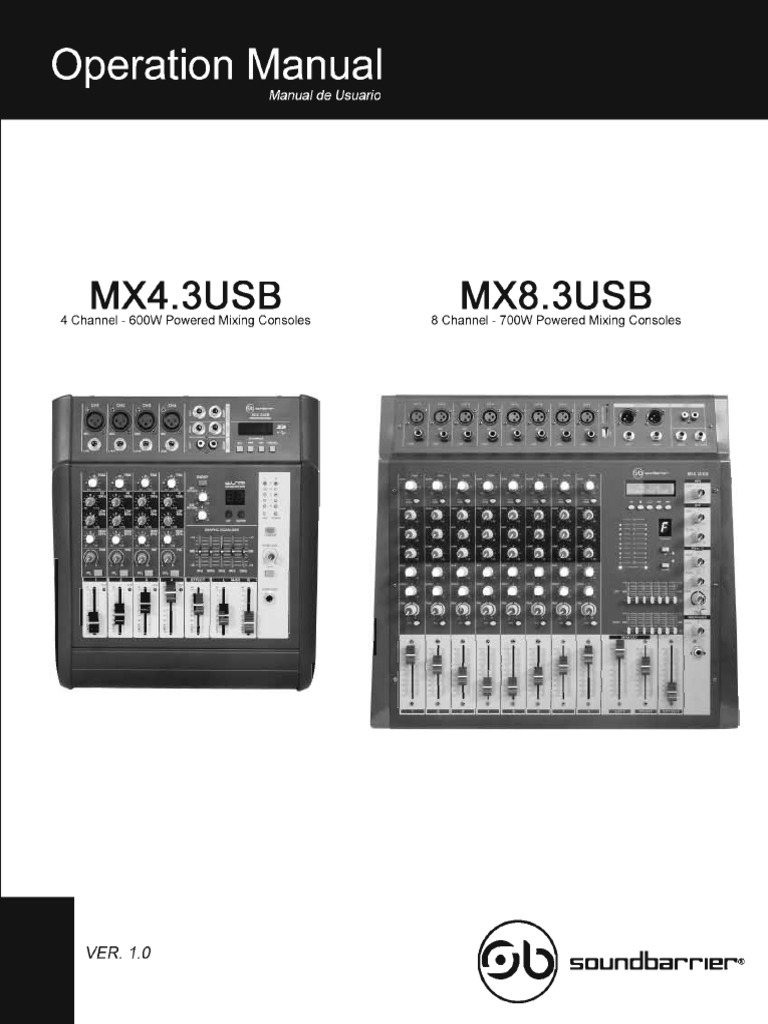 MX4.2USB MX8.3USB Manual | PDF