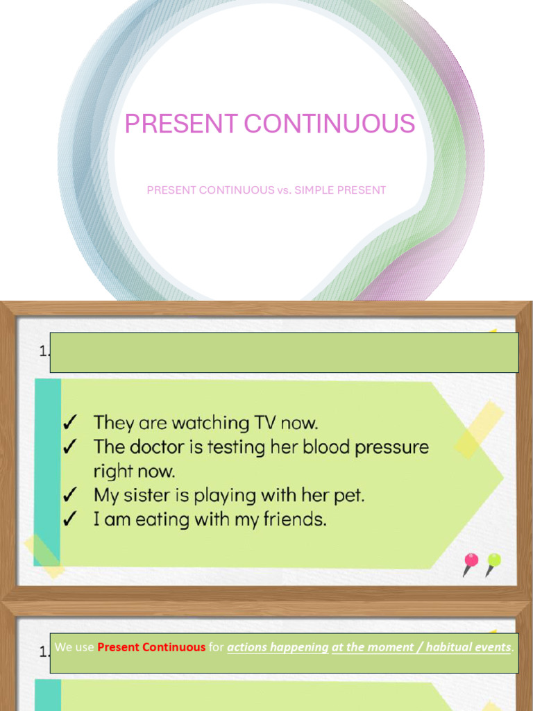 A2 PPresent Cont. (Vs. Simple Present) | PDF