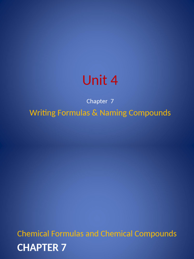 Naming and Writing Chemical Formulas | PDF | Ion | Chemical Compounds