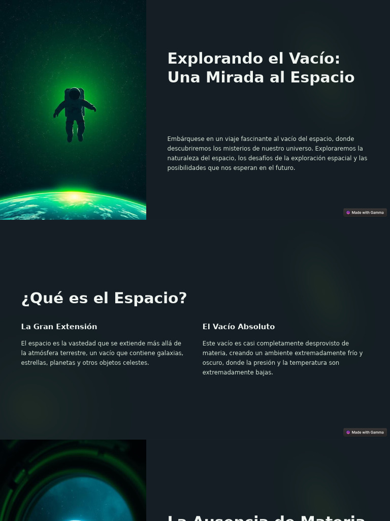 Vacio Del Espacio | PDF | Espacio exterior | Vacío