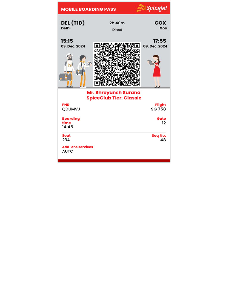 Mobile Boarding Pass Pnr Qdumvj09 Dec 2024delhitogoaformr ...