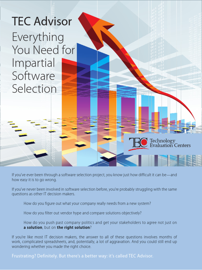 Tec Advisor Everything You Need For Impartial Software Selection | PDF | Evaluation | Decision ...