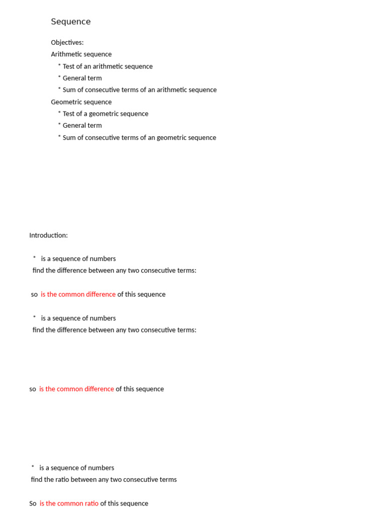 13-Sequences and summations-HighSchoolRevision | PDF | Geometry | Summation