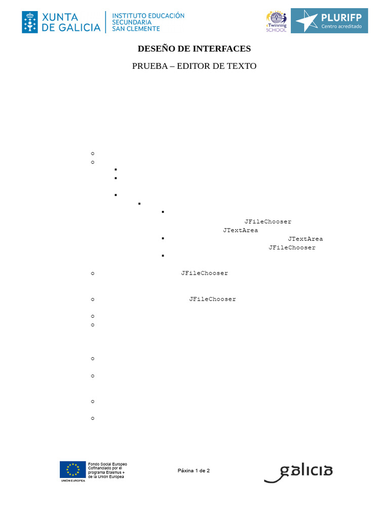 UD3 - Prueba - Editor de Texto | PDF | Archivo de computadora | Interfaces gráficas de usuario