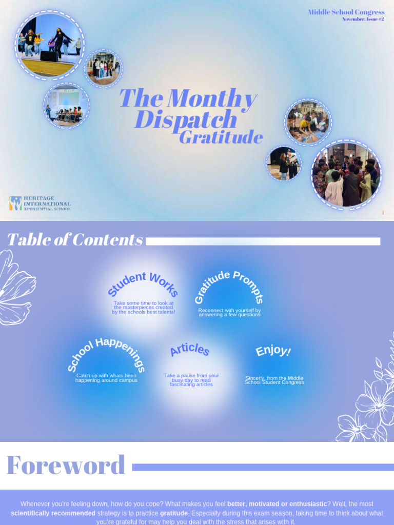 The Monthy Dispatch (1) - Compressed | PDF | Gratitude | Psychology