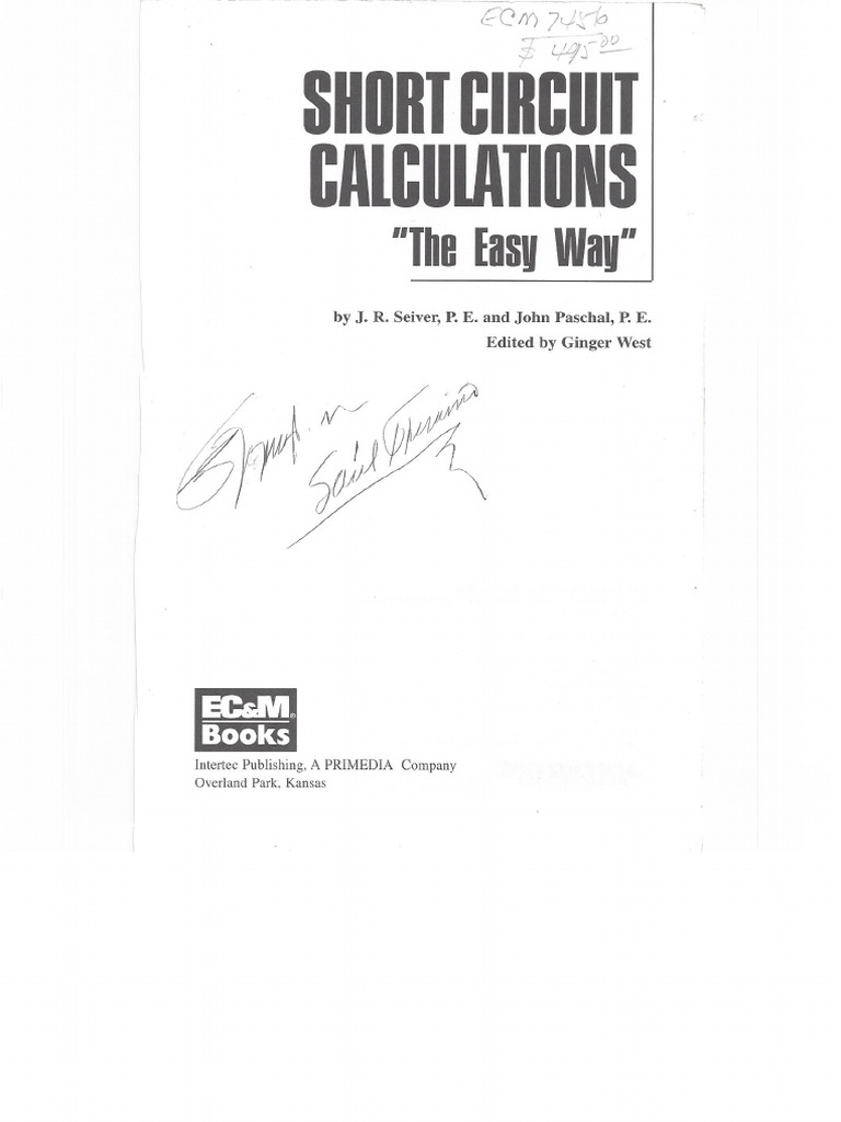 Short Circuit Calculations The Easy Way Seiver Paschal Pdf