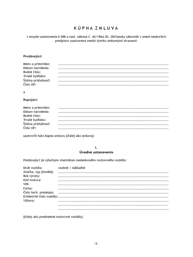 Kupna Zmluva PDF | PDF