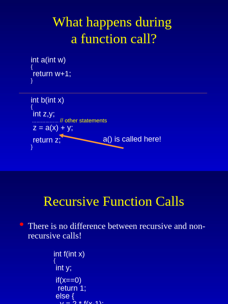 Understanding Function Calls in C | PDF