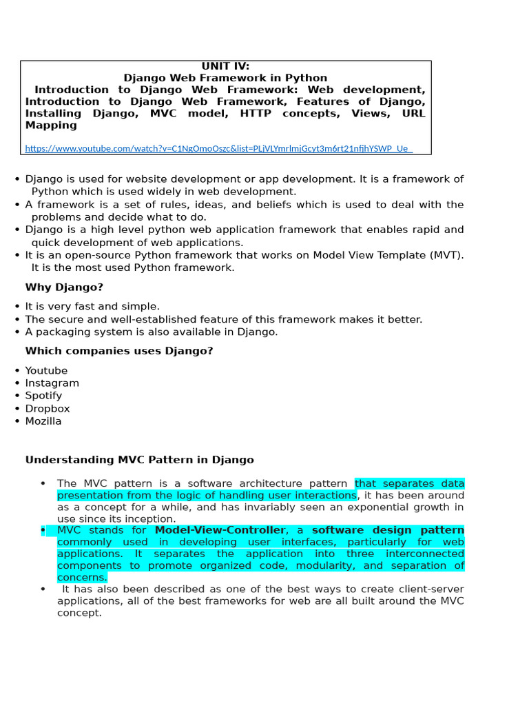 UNIT 4 | PDF | Model–View–Controller | Web Server