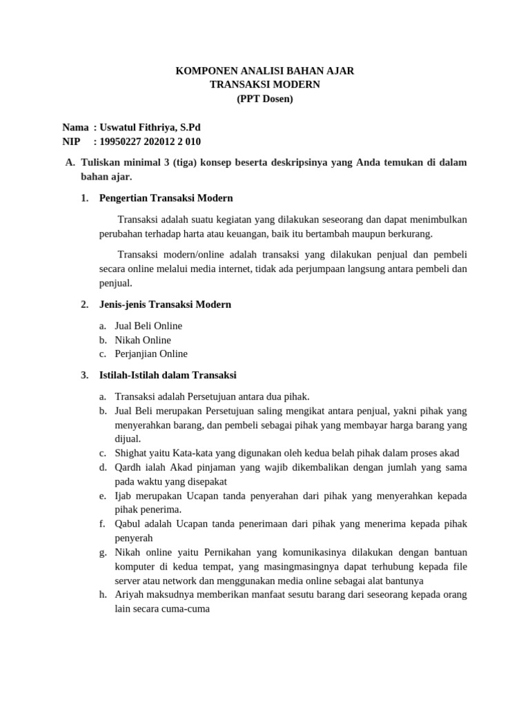 Analisis KB 2 PAI Kontemporer | PDF