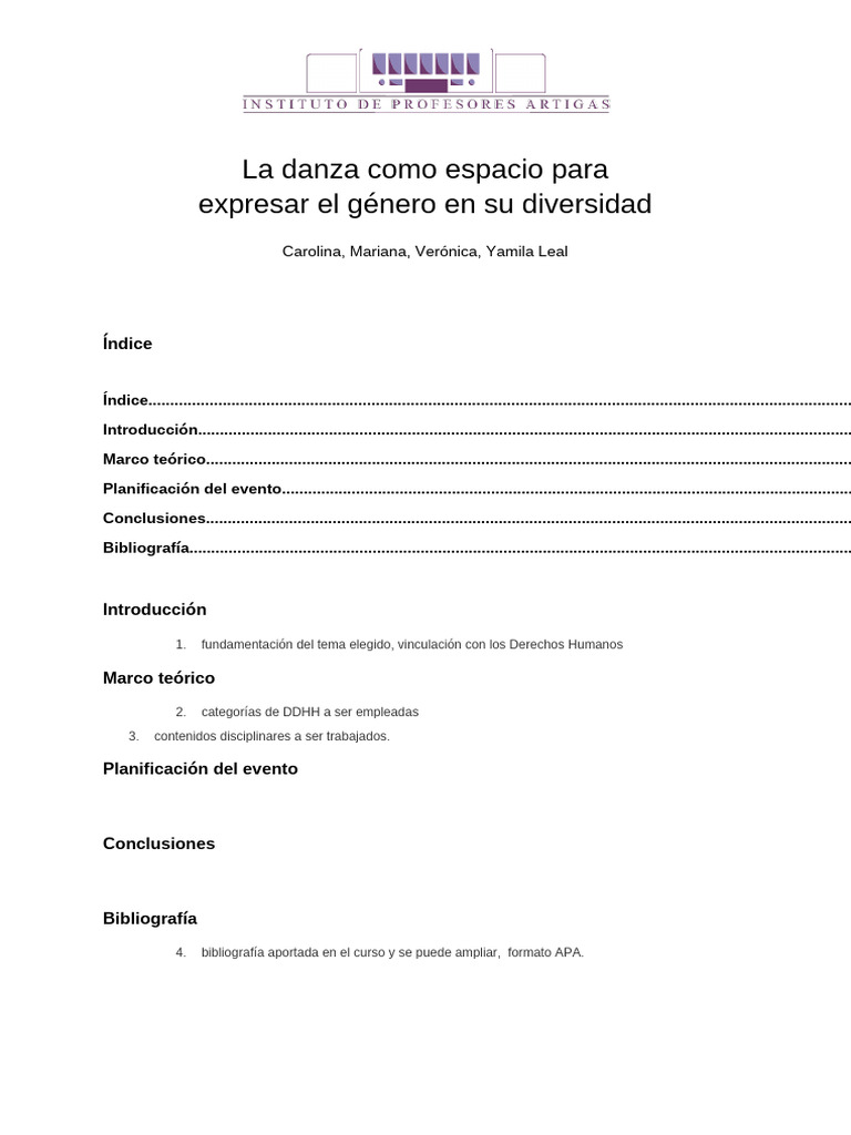 Danza y expresión de género diverso | PDF | Derechos humanos