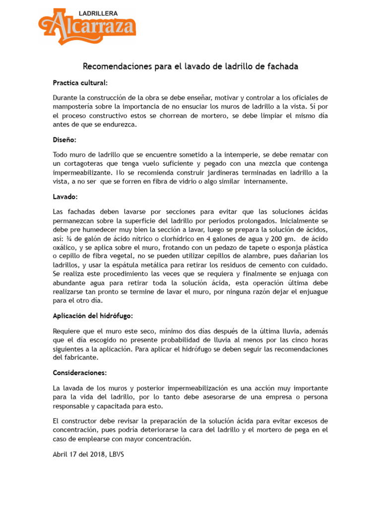 Lavado | PDF
