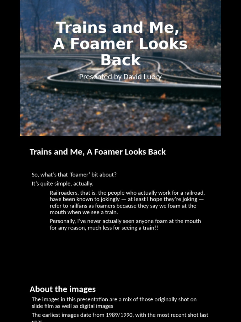 Luery - Trains and Me, A Foamer Looks Back (Culled) | PDF | Rail ...