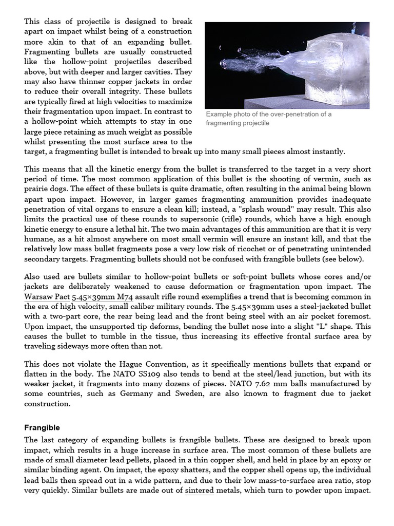 Terminal ballistics 3 | PDF | Bullet | Shell (Projectile)