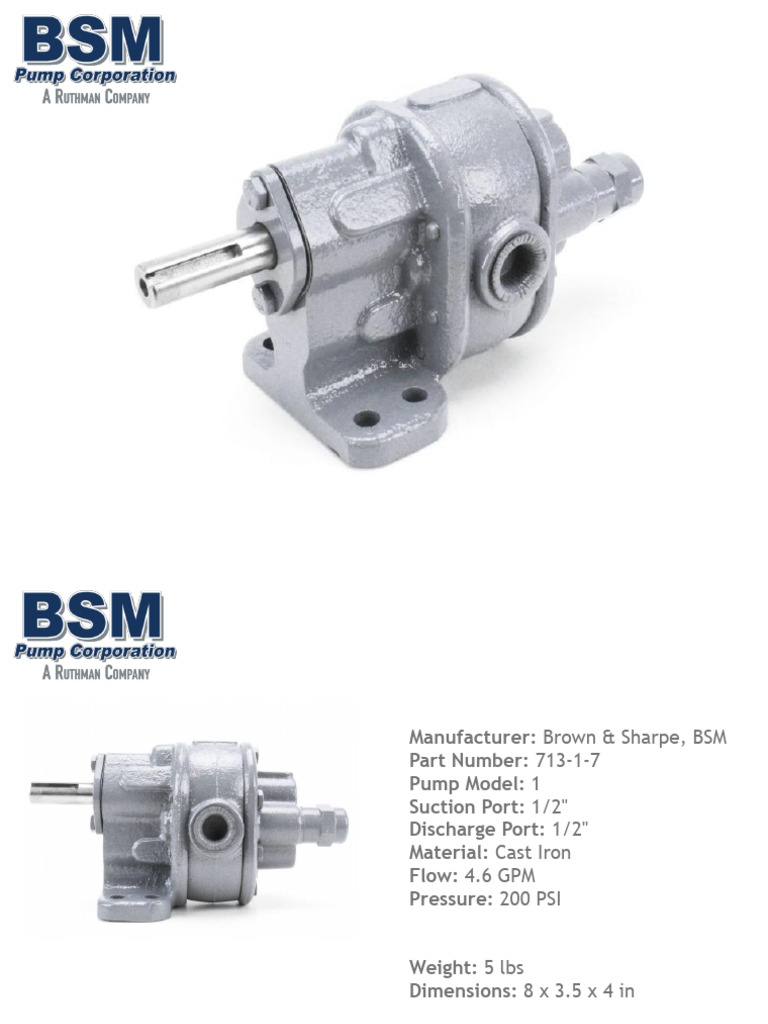 Bombas y Kits BSM: Especificaciones y Reparación | PDF
