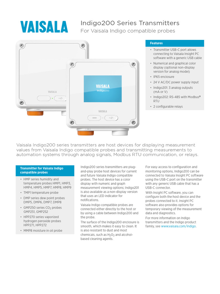 Indigo200 Series Transmitters Overview | PDF | Power Supply ...