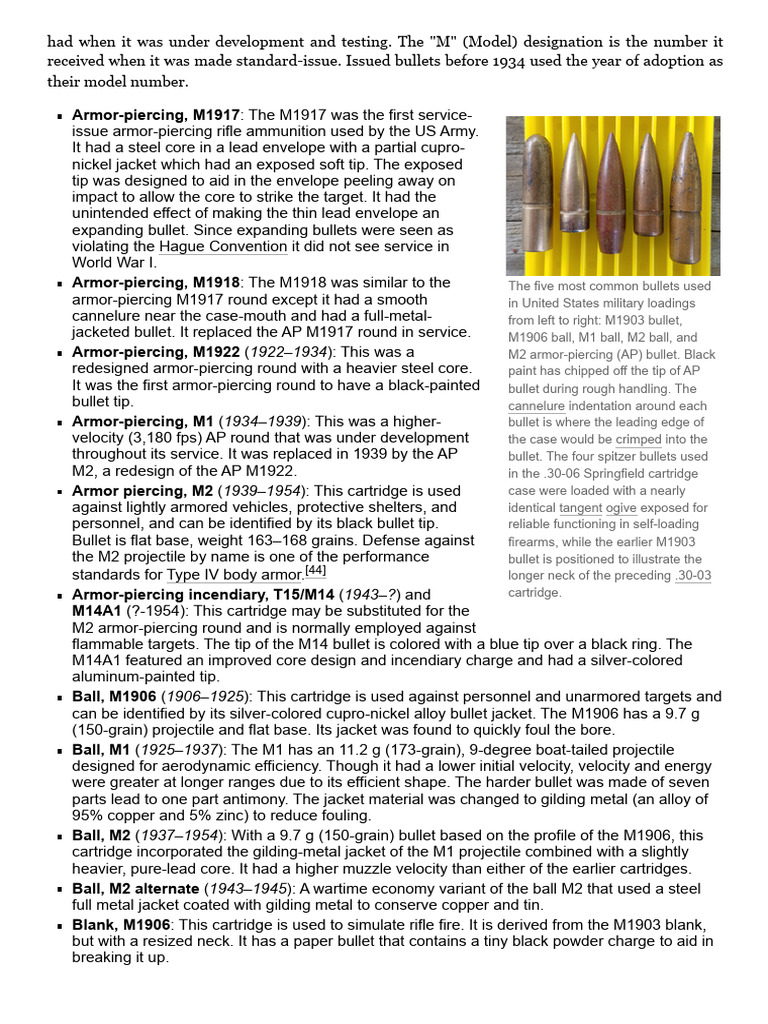 .30-06 Springfield-4 | PDF | Bullet | Cartridge (Firearms)